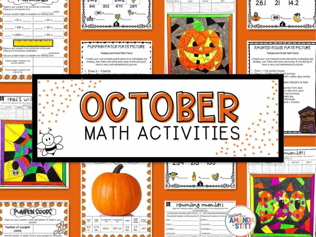 11 Thrilling October Math Activities: Fall Math Pages and More ...